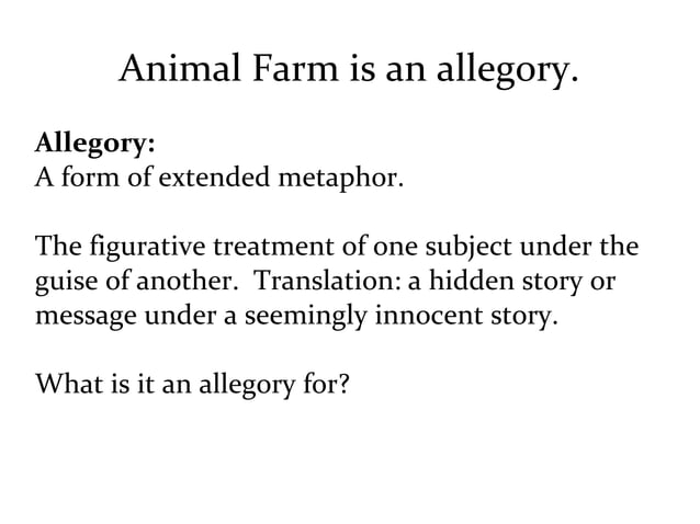 Animal Farm Intro | PPT