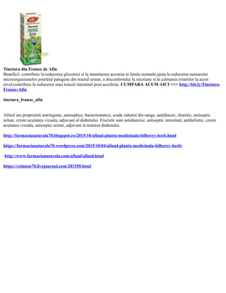 Afinul planta medicinala | DOC