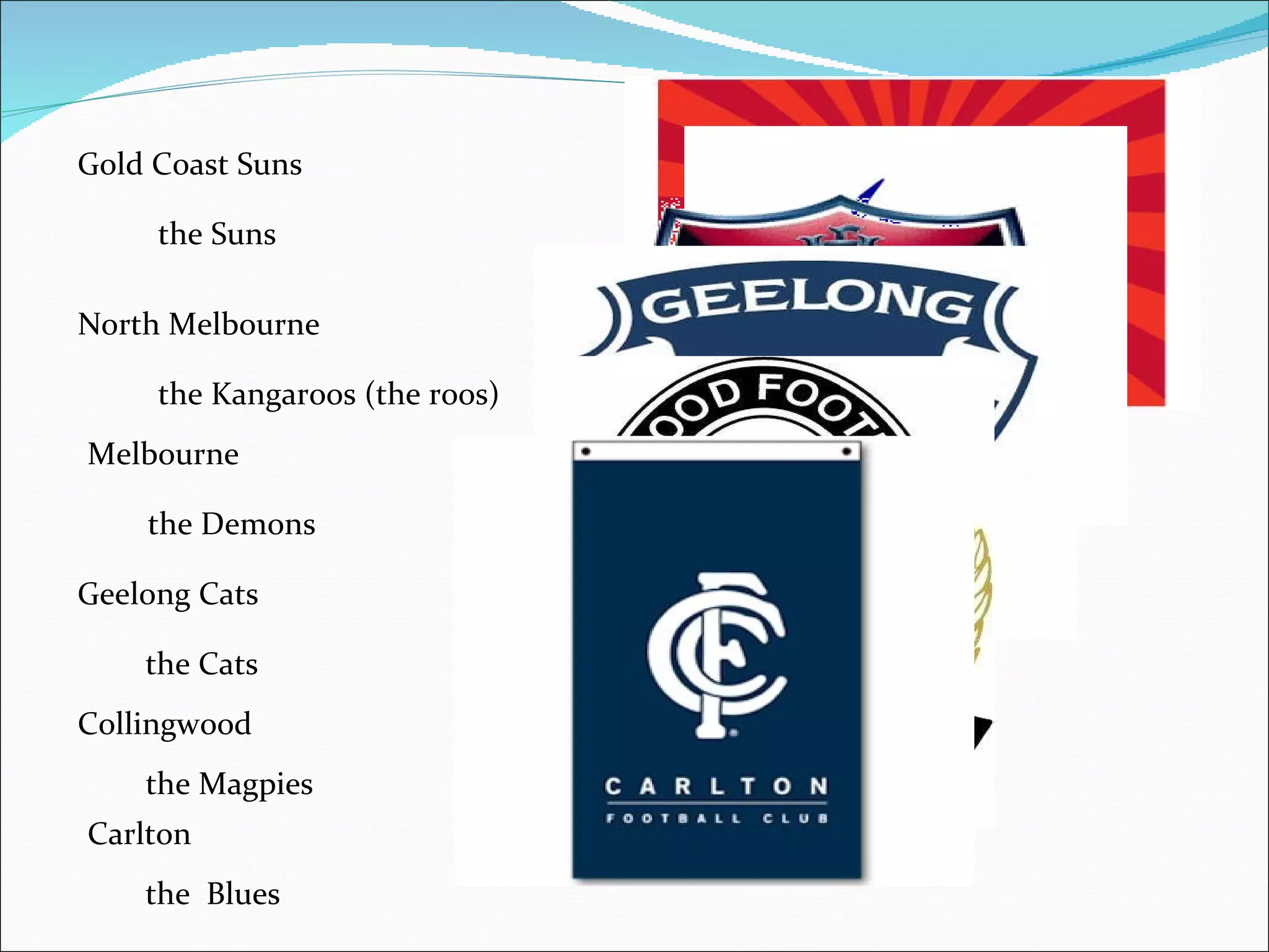 AFL Flags | PPT | Australian Rules Football | Sports