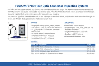 AFL Fiber Optic Test and Inspection Solutions 2017 | PDF