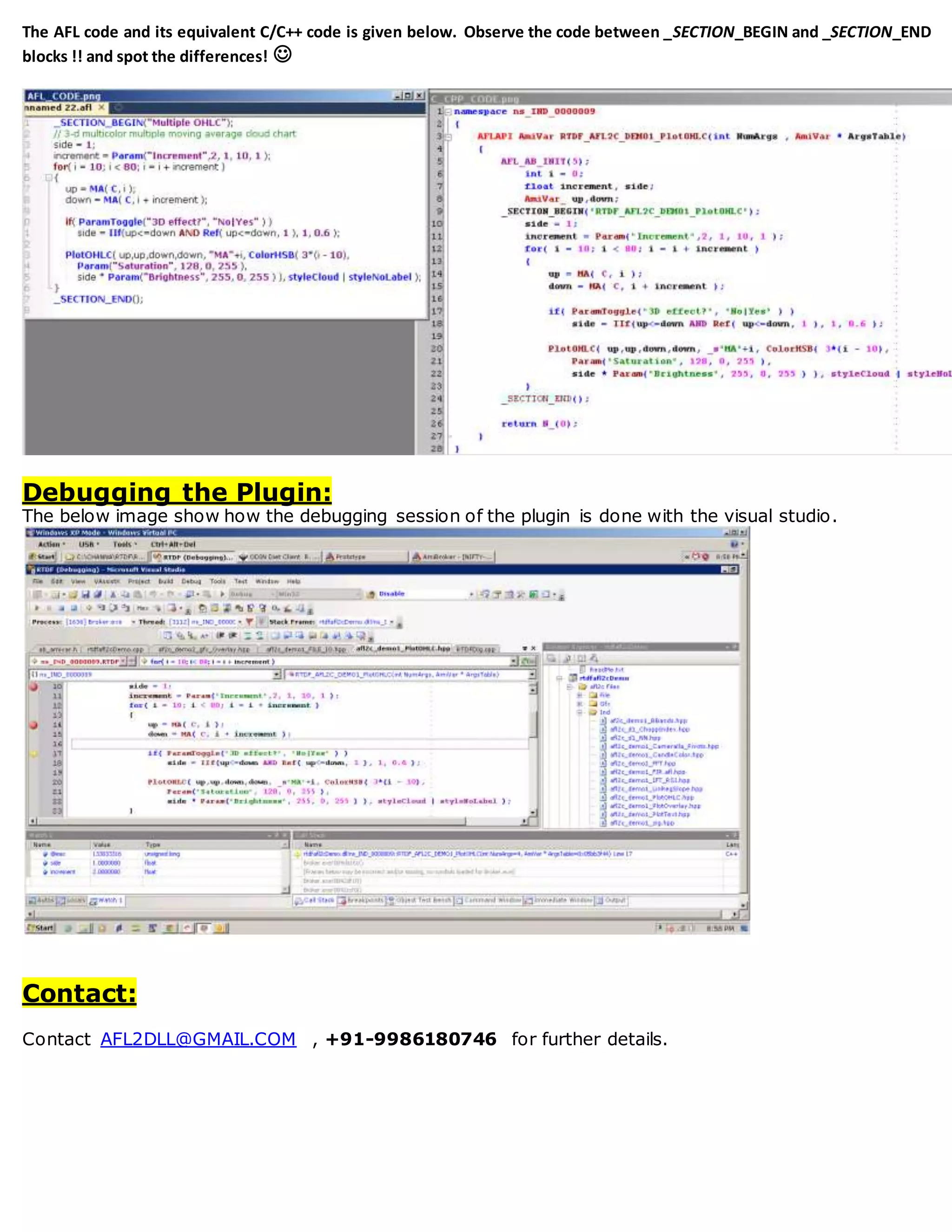 AmiBroker AFL to DLL Conversion | DOCX
