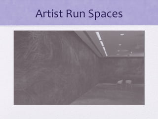 creative commons, artist run spaces, anarchist info shops | PPT