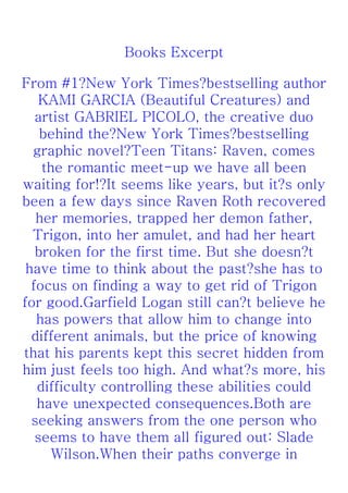 Aflaai&Lees Teen Titans: Beast Boy Loves Raven Leathanach Iomlan | PDF | Comics and Graphic ...