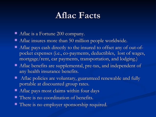 Aflac Presentation | PPT | Health Insurance | Insurance
