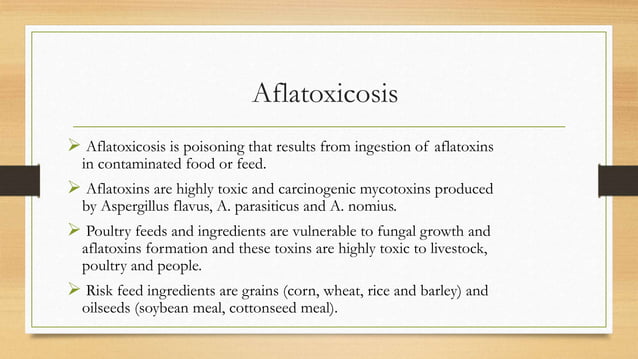(Aflatoxicosis in poultry) | PPTX