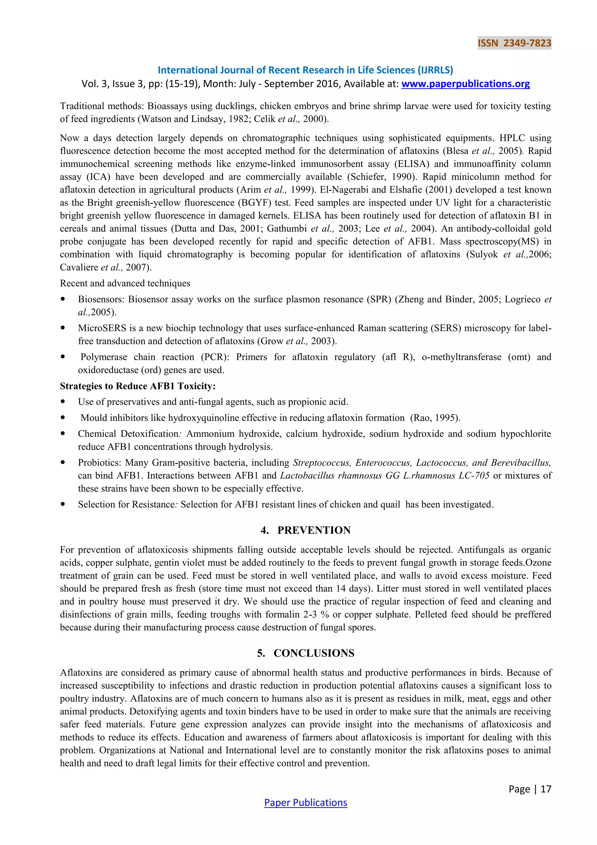 Aflatoxicosis in Poultry | PDF