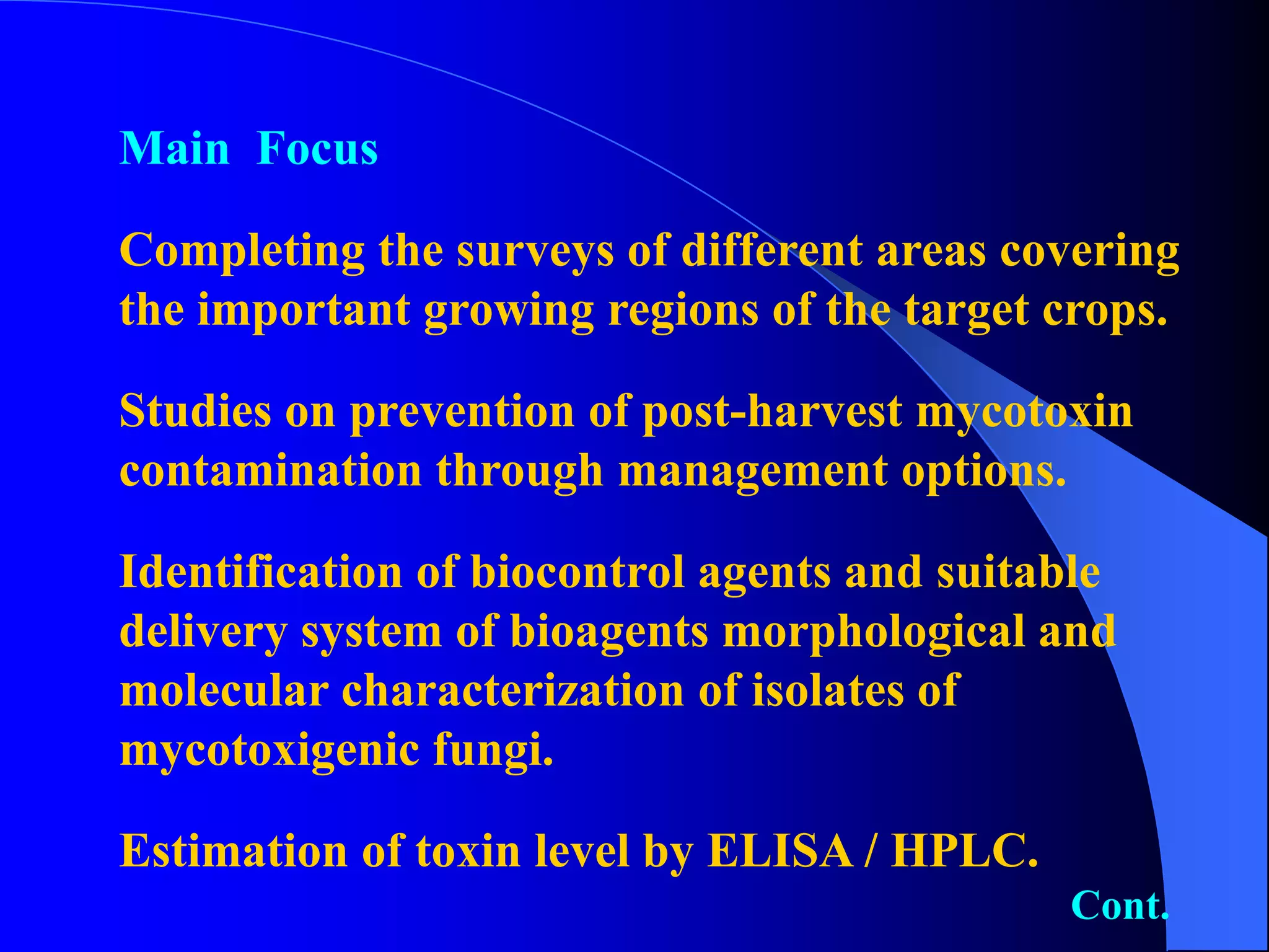 Aflatoxin Contamination in Cereals: Rice, Maize and Sorghum | PPT