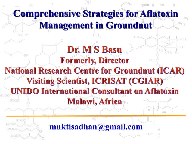 Aflatoxin Management in Groundnut | PPTX