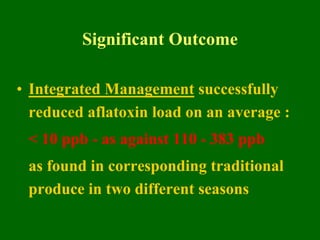 Aflatoxin Management in Groundnut | PPTX