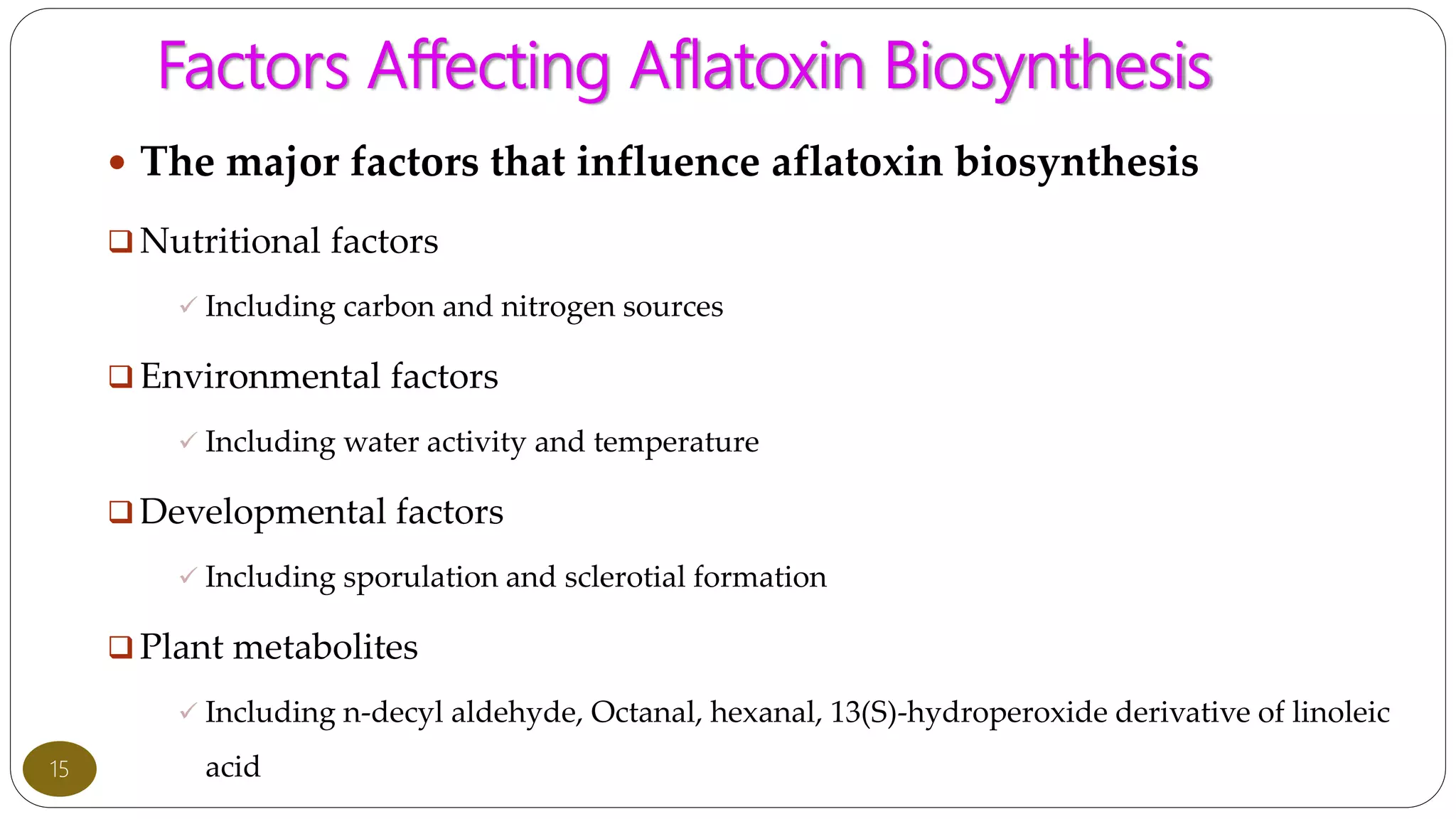 Aflatoxin presentation | PPTX