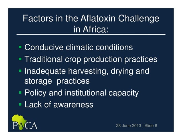 Aflatoxins impact on livestock and livestock trade | PPT