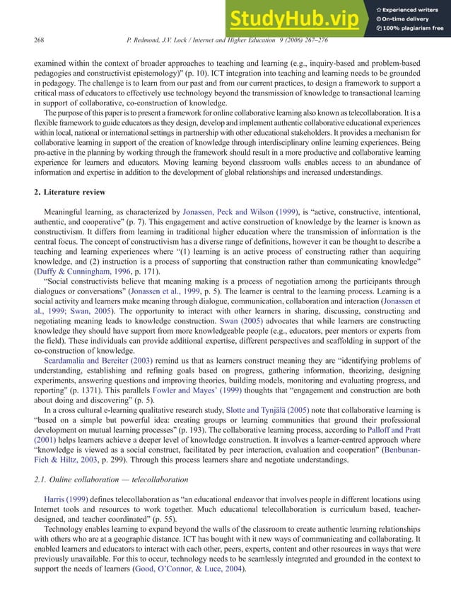 A Flexible Framework For Online Collaborative Learning | PDF