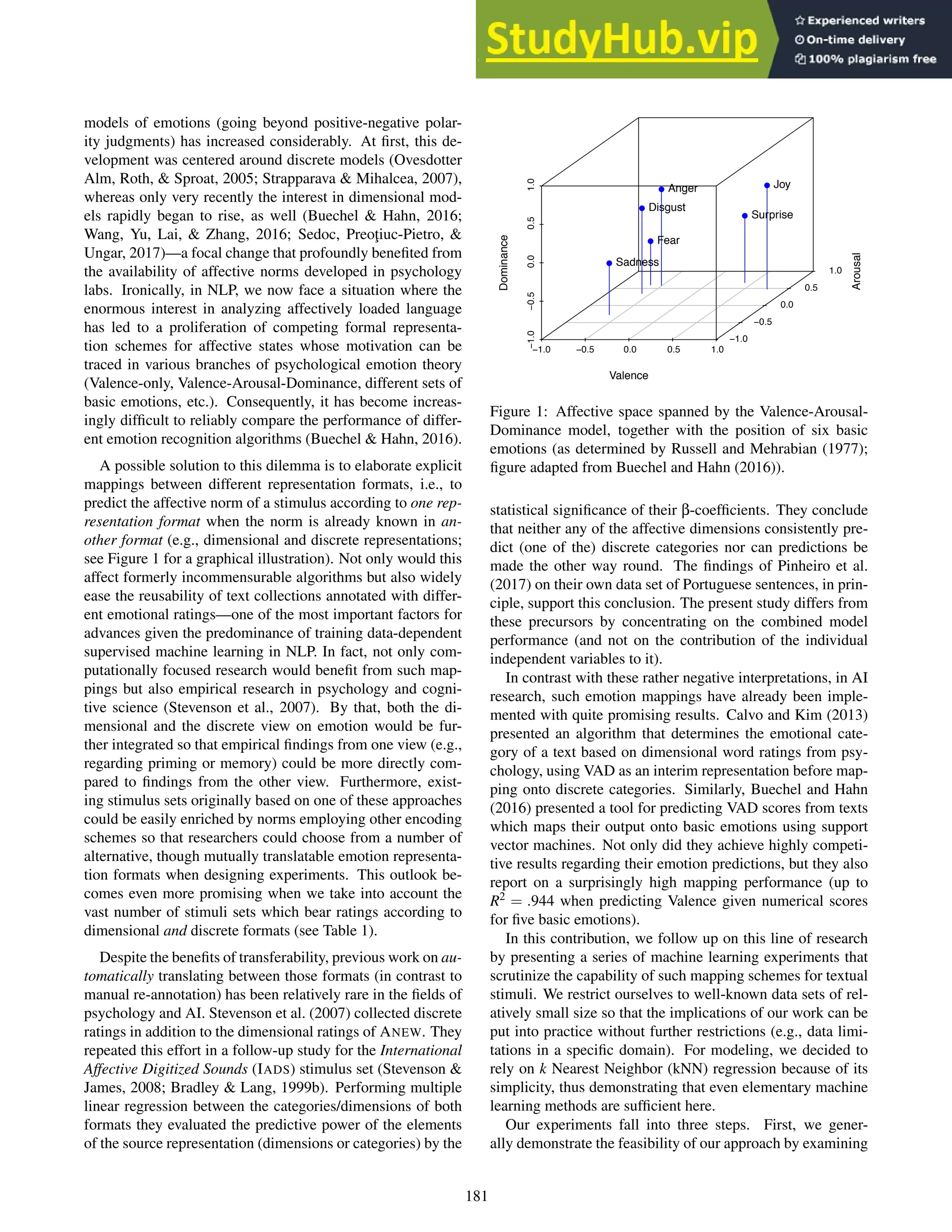 A Flexible Mapping Scheme For Discrete And Dimensional Emotion Representations Pdf