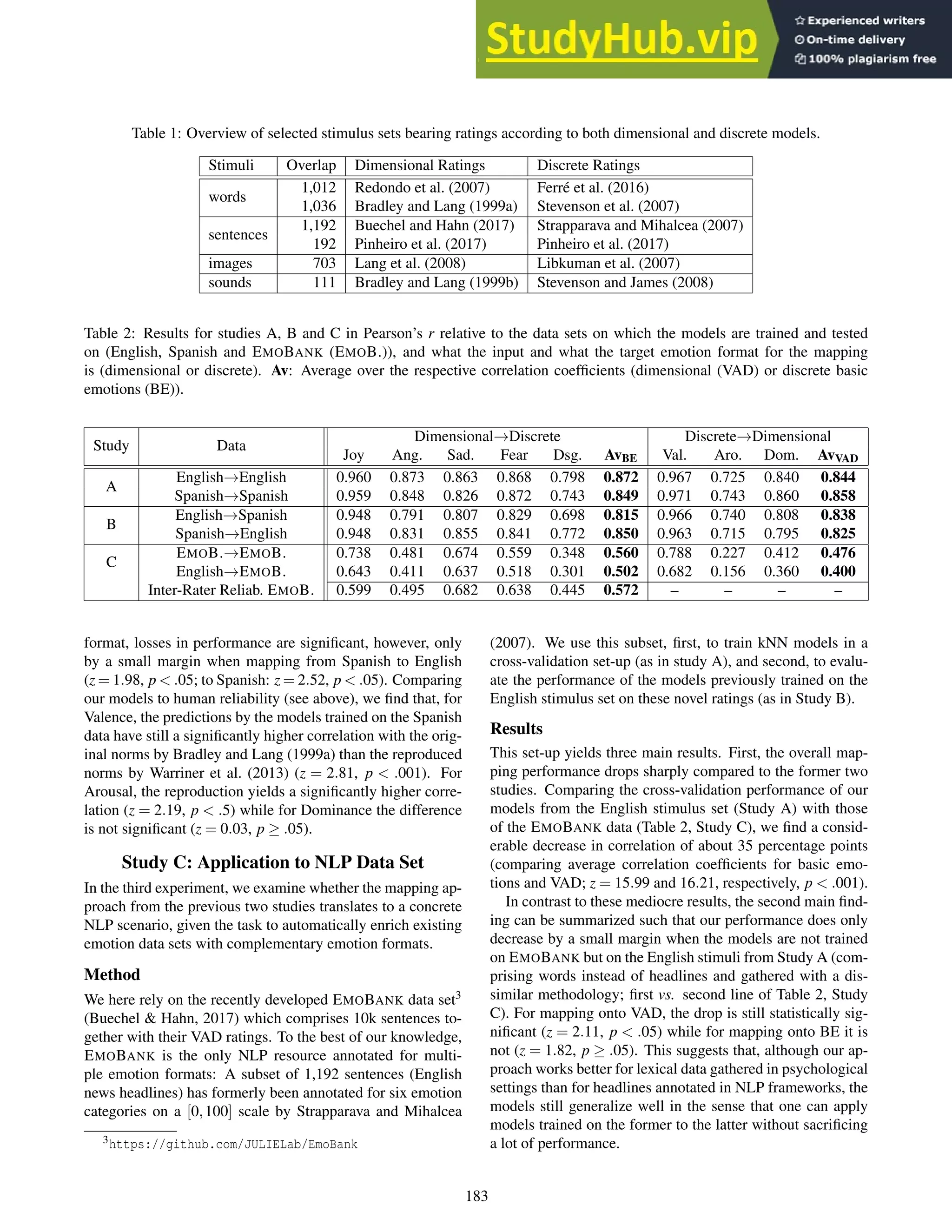 A Flexible Mapping Scheme For Discrete And Dimensional Emotion Representations | PDF