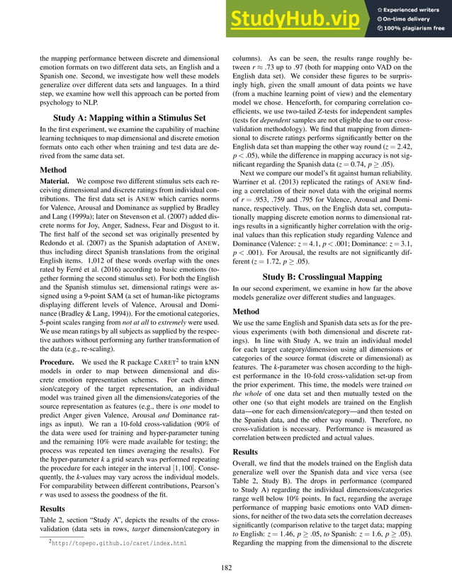 A Flexible Mapping Scheme For Discrete And Dimensional Emotion Representations Pdf