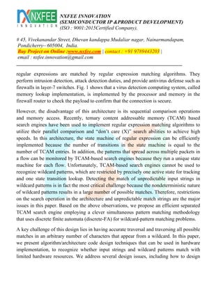 A flexible wildcard pattern matching accelerator via simultaneous discrete finite automata | PDF
