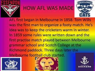 Afl history 1 rawad 12 | PPTX