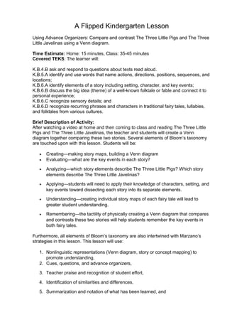 A flipped kindergarten lesson | PDF