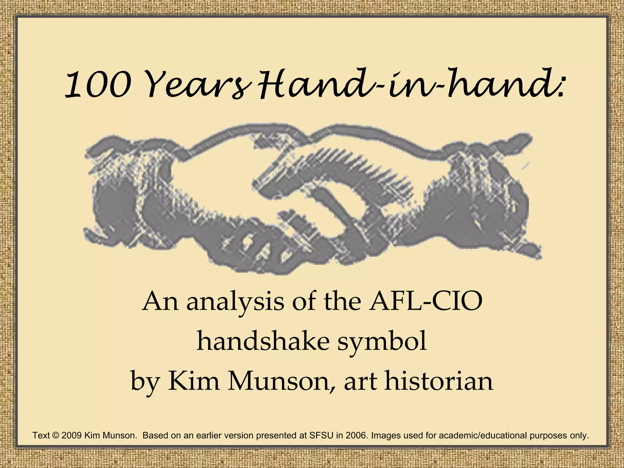 100 year history of the AFL-CIO logo. | PDF