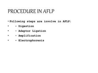 DNA Fingerprinting (AFLP, RFLP, RAPD) & Its advntages and application ...