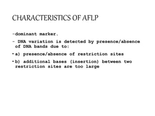 DNA Fingerprinting (AFLP, RFLP, RAPD) & Its advntages and application | PPTX