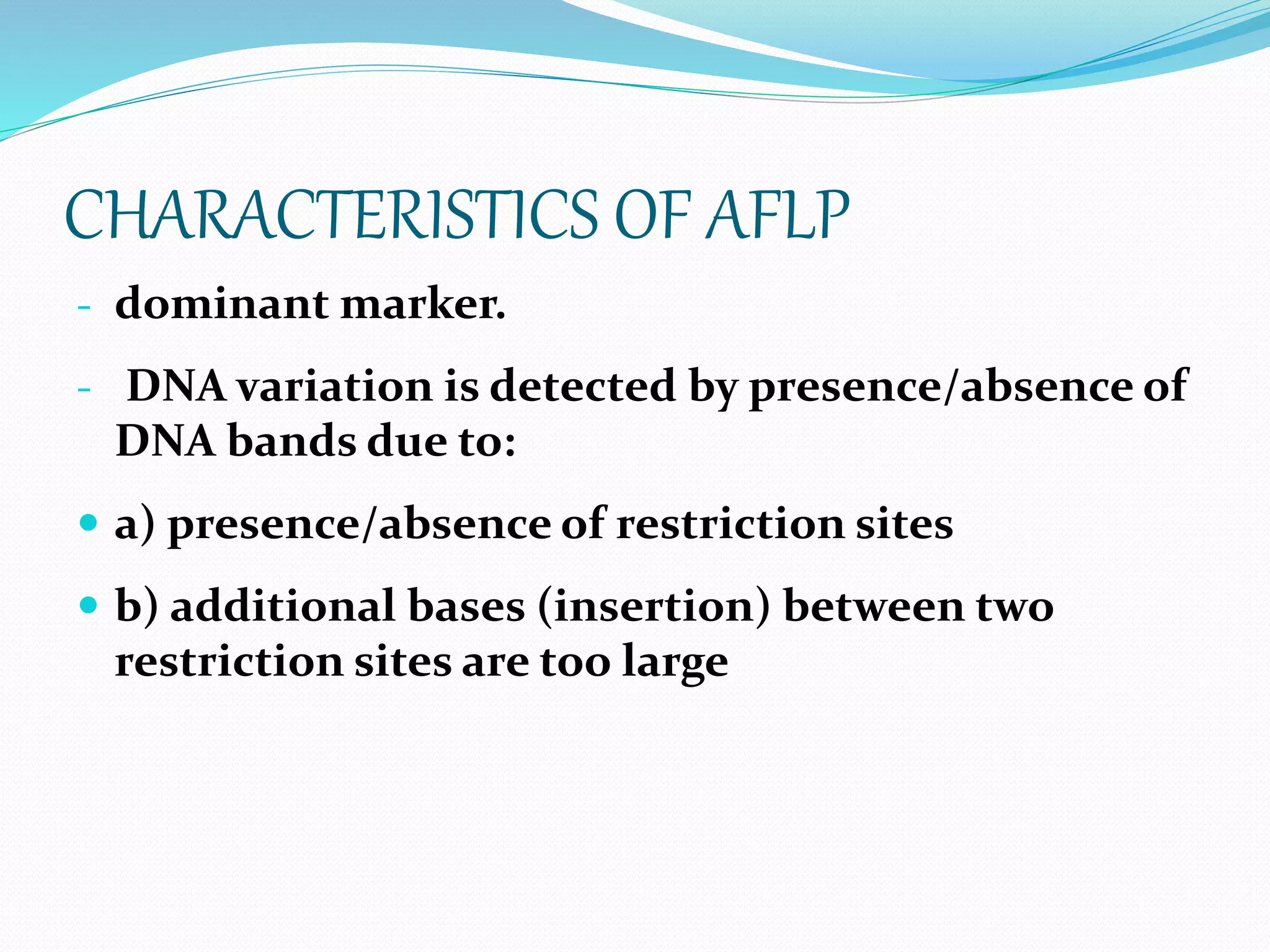 AFLP, RFLP & RAPD | PPTX