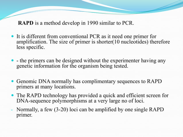 AFLP, RFLP & RAPD | PPTX | Chemistry | Science