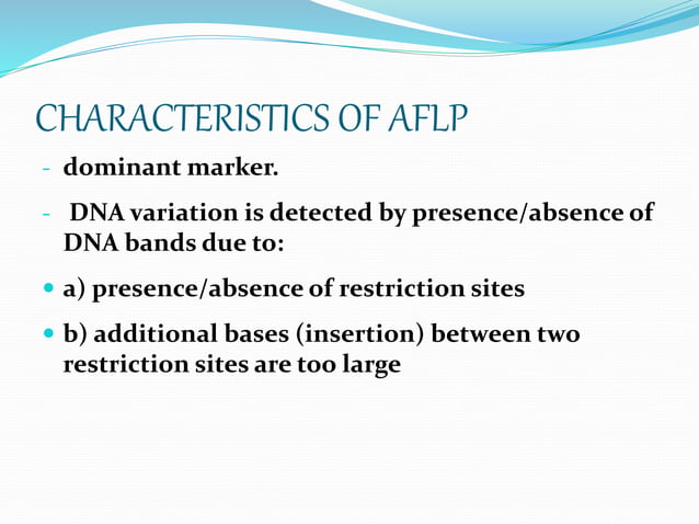 AFLP, RFLP & RAPD | PPTX | Chemistry | Science