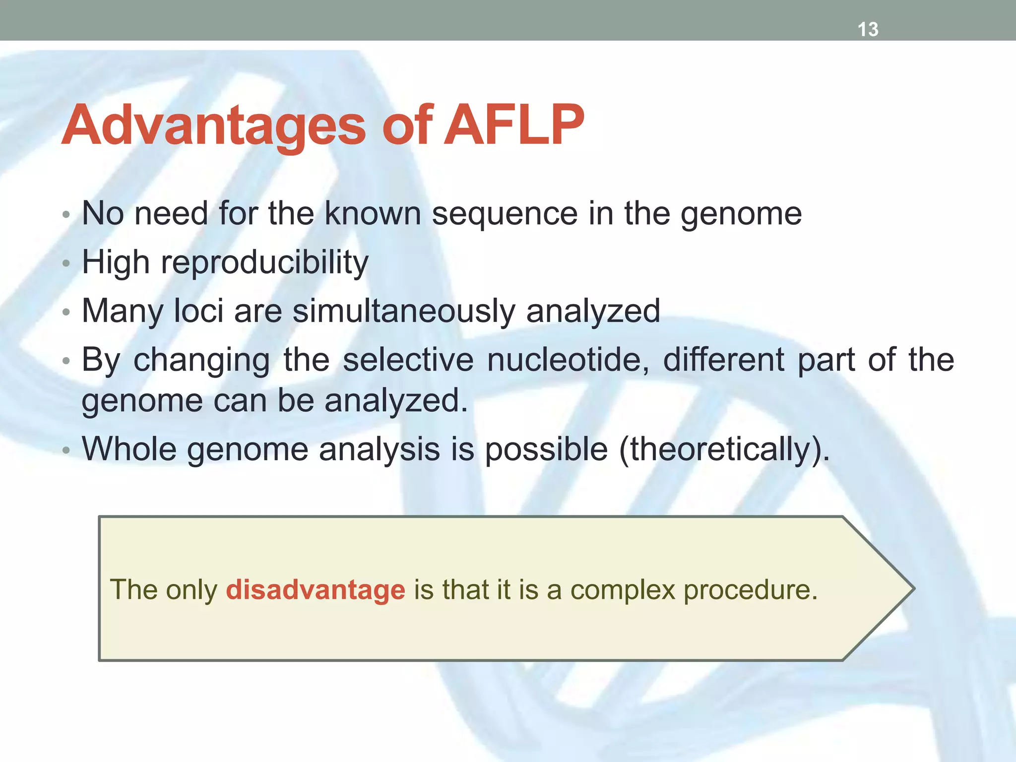 Aflp (amplified fragment length polymorphism), alu | PPTX | Chemistry ...