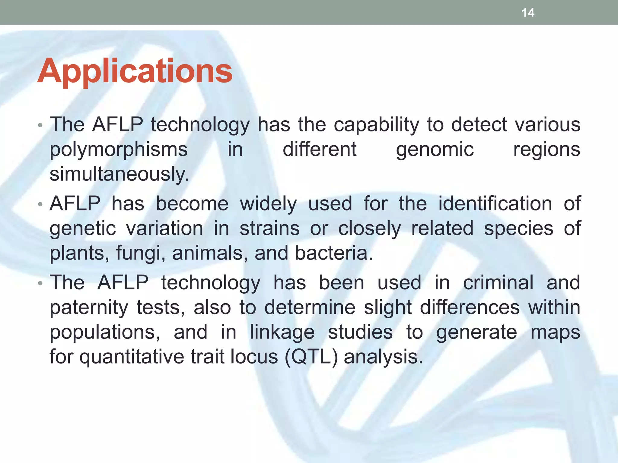 Aflp (amplified fragment length polymorphism), alu | PPTX