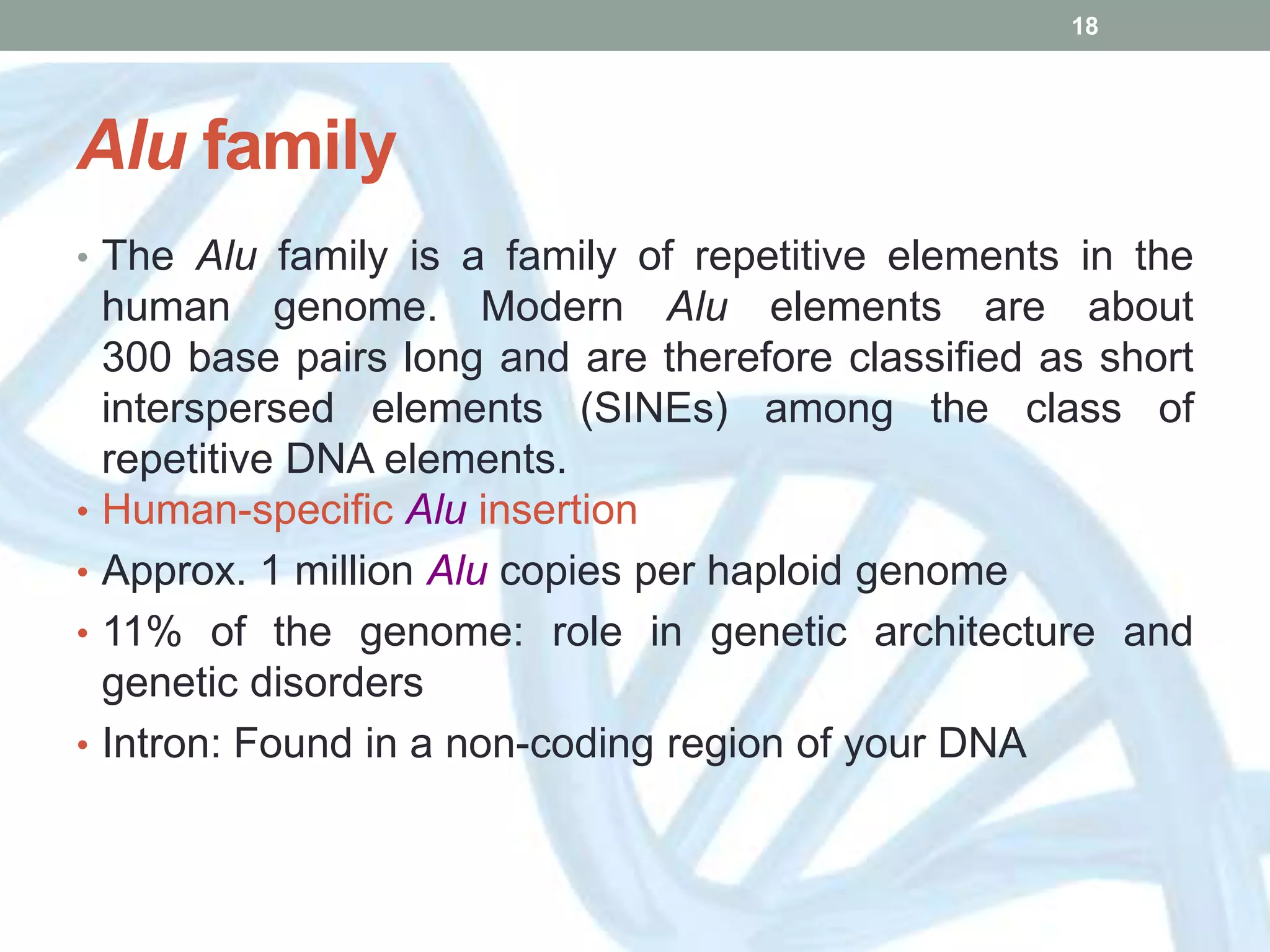 Aflp (amplified fragment length polymorphism), alu | PPTX