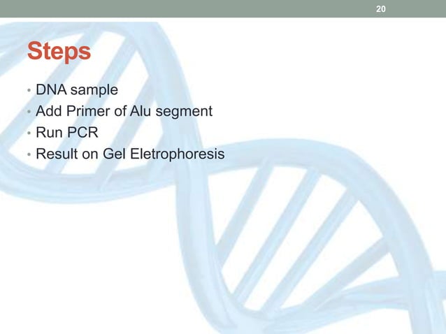 Aflp (amplified fragment length polymorphism), alu | PPTX | Chemistry | Science