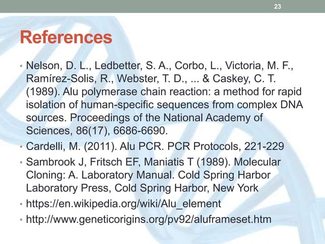 Aflp (amplified fragment length polymorphism), alu | PPTX | Chemistry | Science