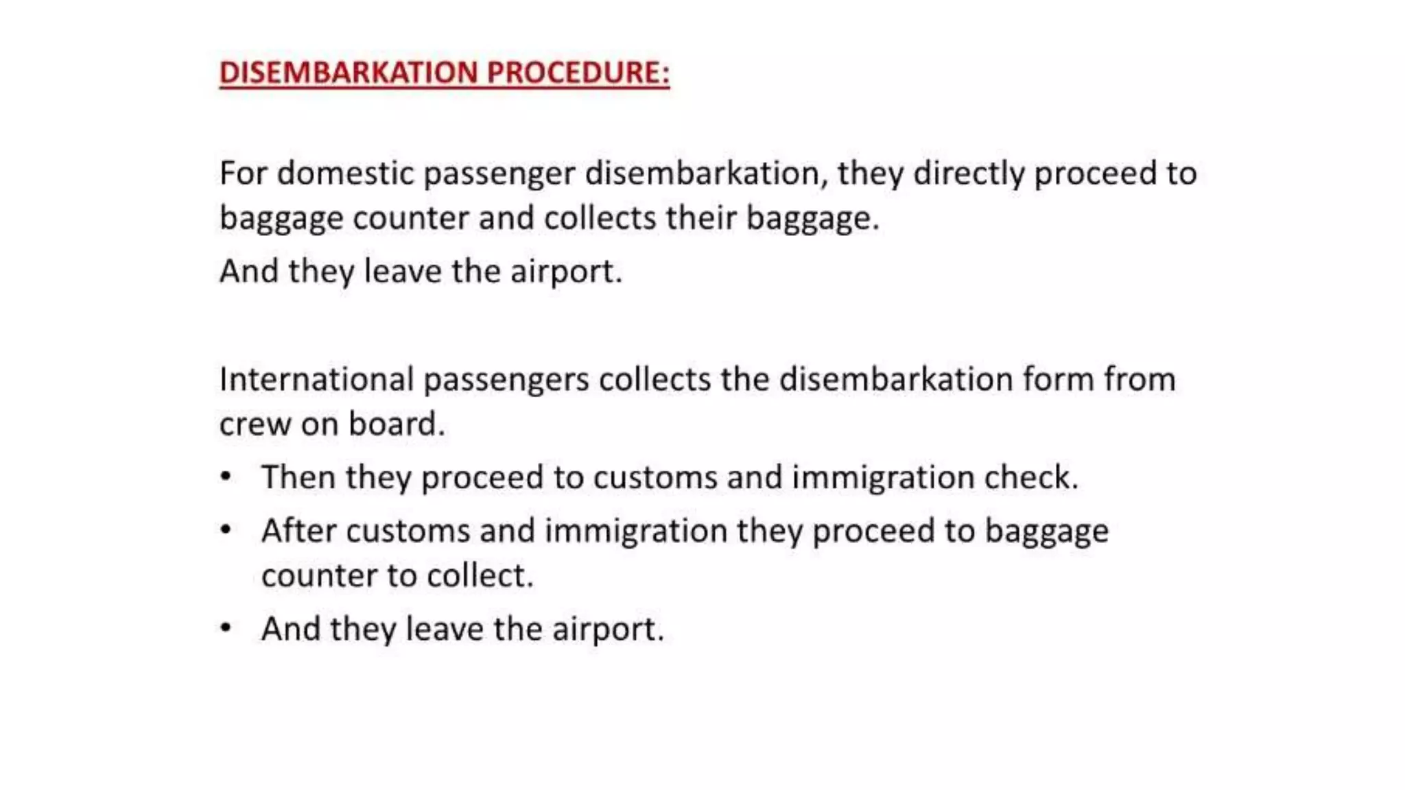 Embarkation and Disembarkation | PPTX