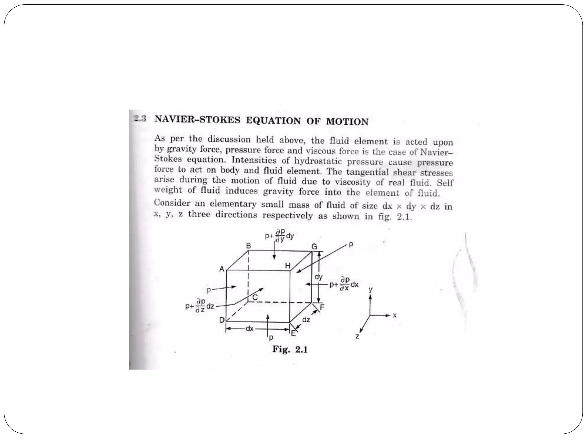 Navier-Stokes Equation of Motion | PPTX