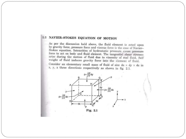 Navier-Stokes Equation of Motion | PPTX