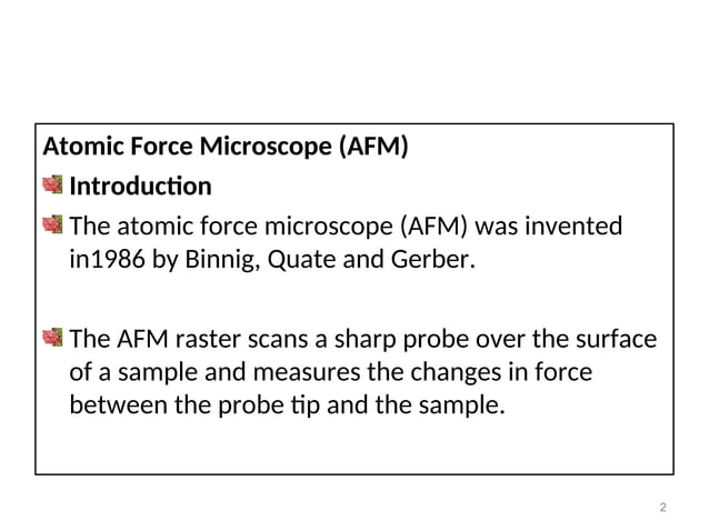 Atomic force microscopy presentation. Ppt | PPT | Chemistry | Science