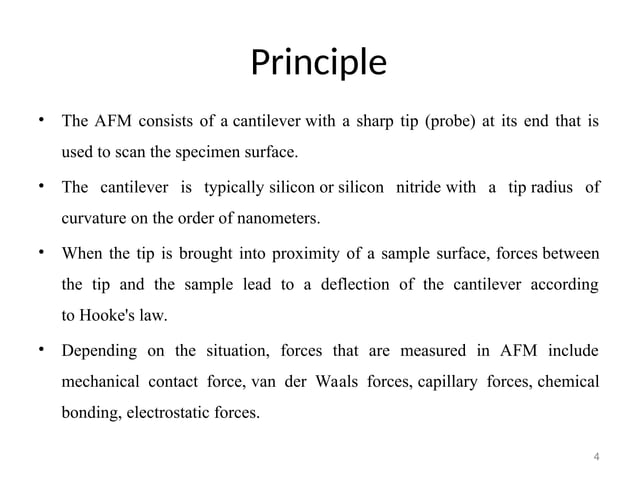 Atomic Force Microscopy Presentation Ppt Ppt Chemistry Science