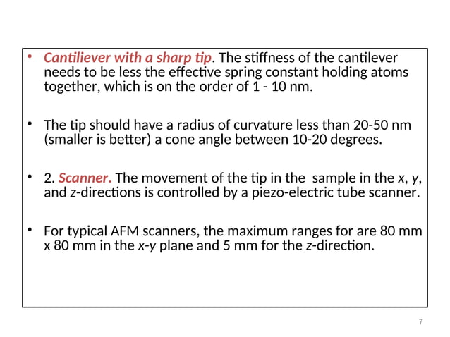 Atomic Force Microscopy Presentation Ppt Ppt Chemistry Science
