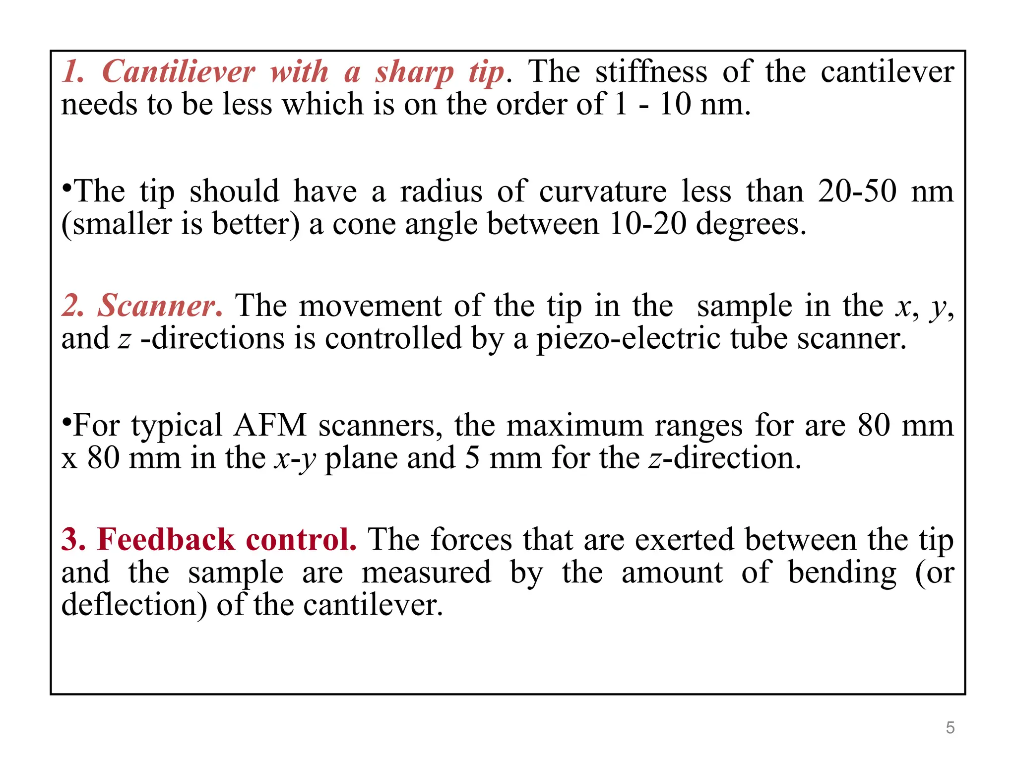 Atomic Force Microscope Principle And Application Ppt