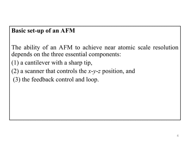 Atomic Force Microscope Principle And Application Ppt