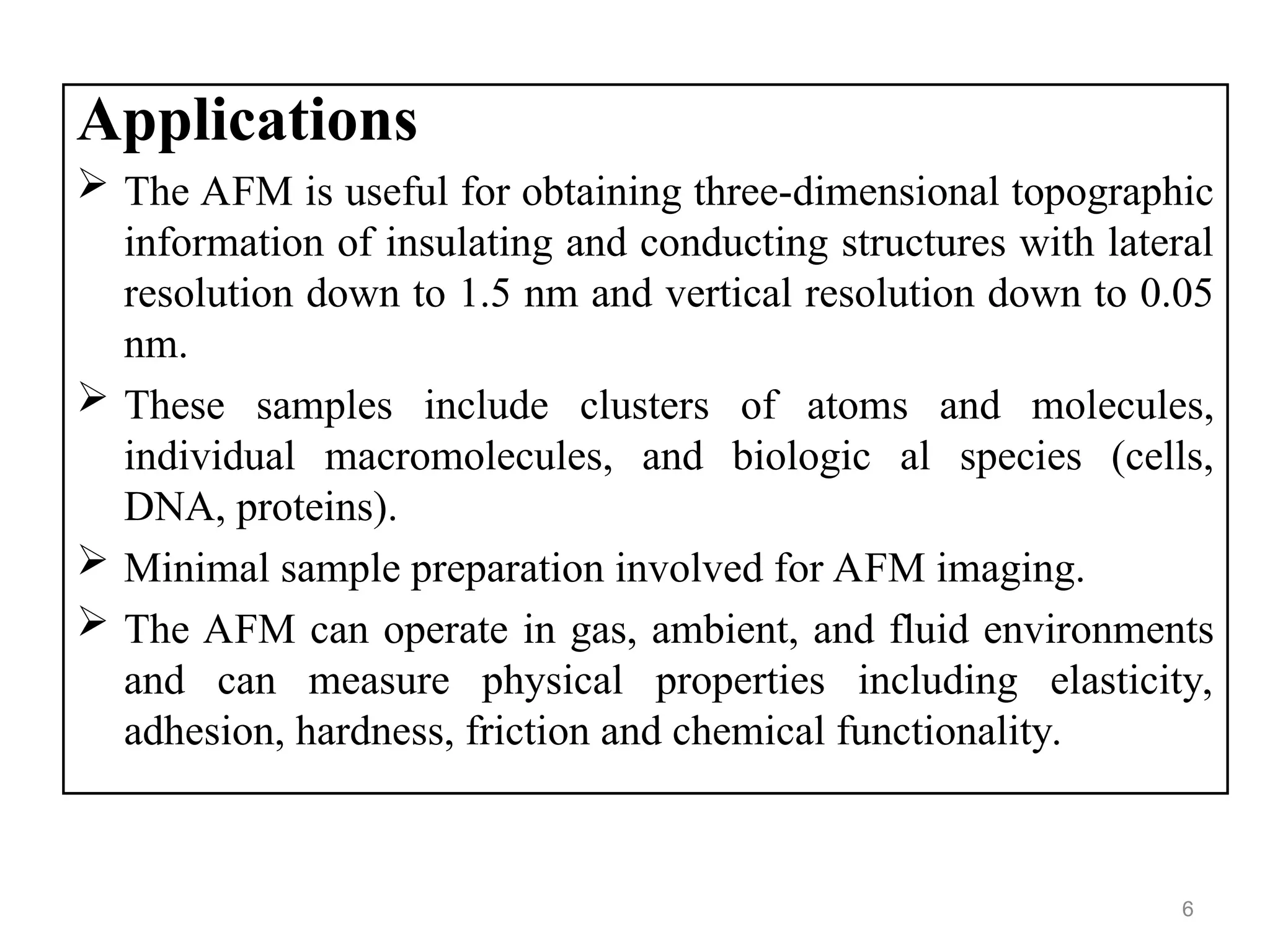 Atomic force microscopy principle and application | PPT