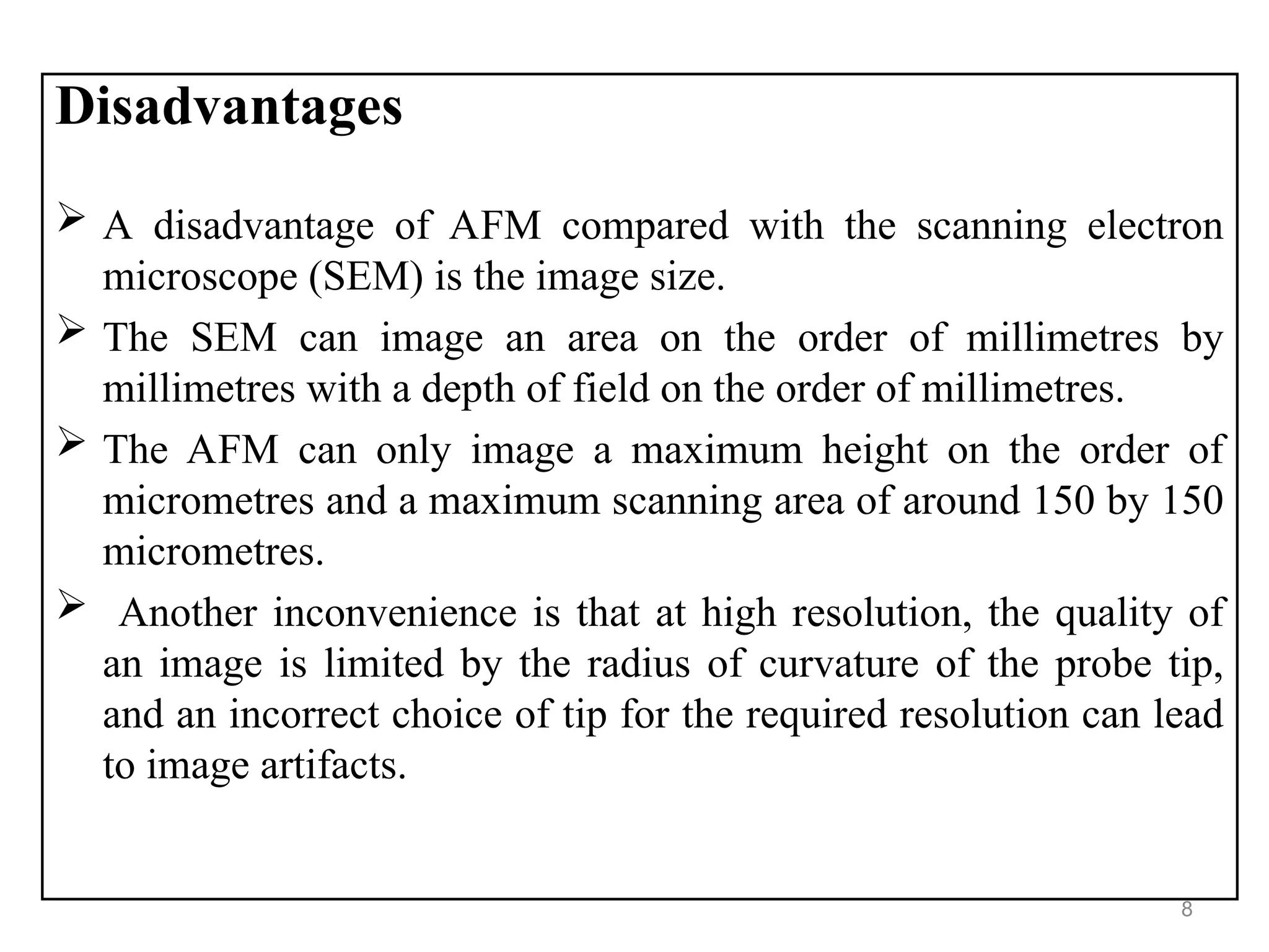 Atomic force microscopy principle and application | PPT