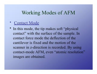AFM(Atomic Force microscope ) Nanotechnology | PPTX