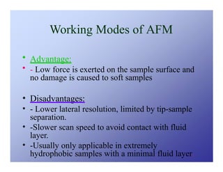 AFM(Atomic Force microscope ) Nanotechnology | PPTX
