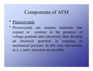 AFM(Atomic Force microscope ) Nanotechnology | PPT