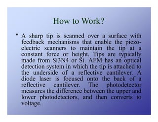 AFM(Atomic Force microscope ) Nanotechnology | PPTX