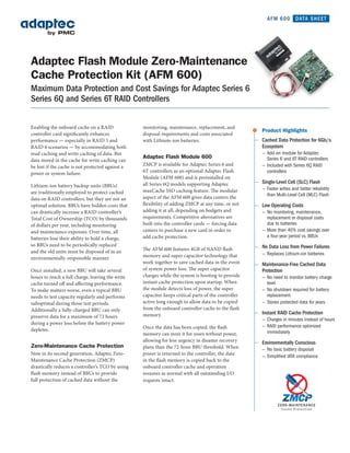 Adaptec Flash Module 600 Datasheet | PDF