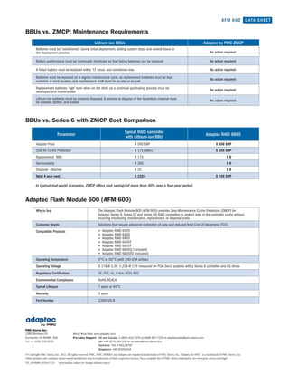 Adaptec Flash Module 600 Datasheet | PDF