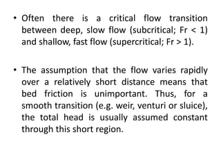 Rapidly variying flow | PPTX